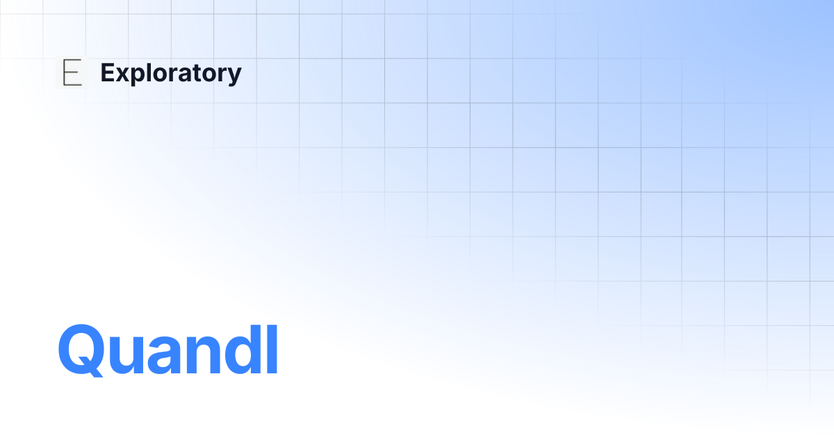 Quandl | Exploratory