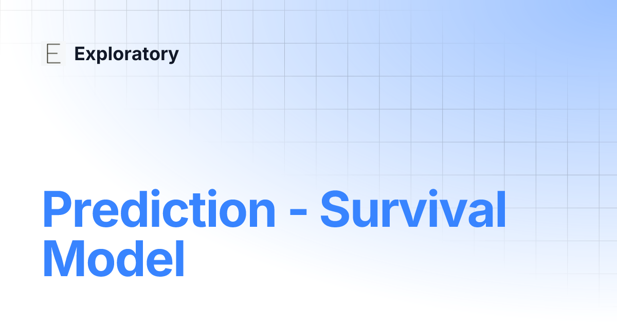 Prediction - Survival Model | Exploratory
