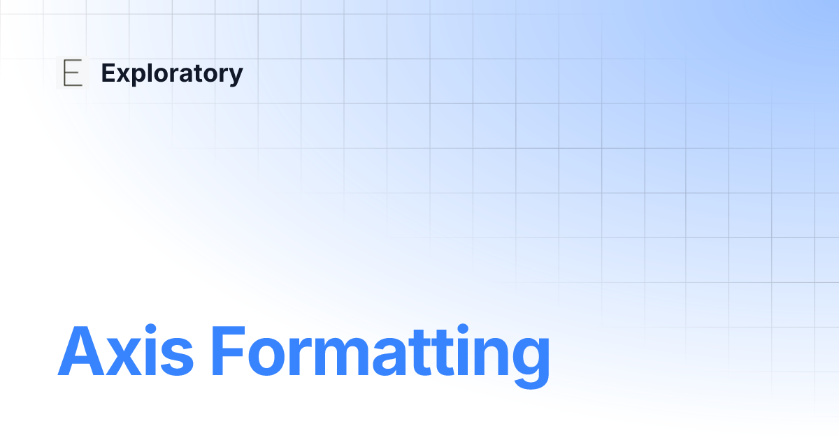 Axis Formatting | Exploratory
